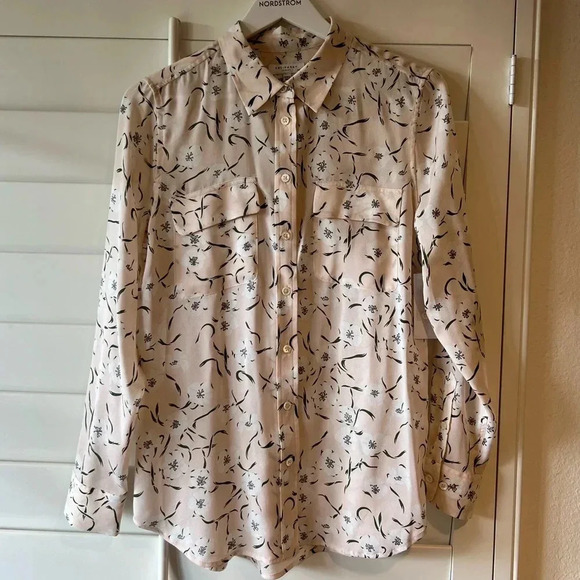 Equipment | Tops | Equipment Femme Nwt Slim Signature Button Front Silk ...
